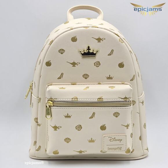 Loungefly | Bags | Loungefly Disney Princess Icons Golden Mini Backpack ...